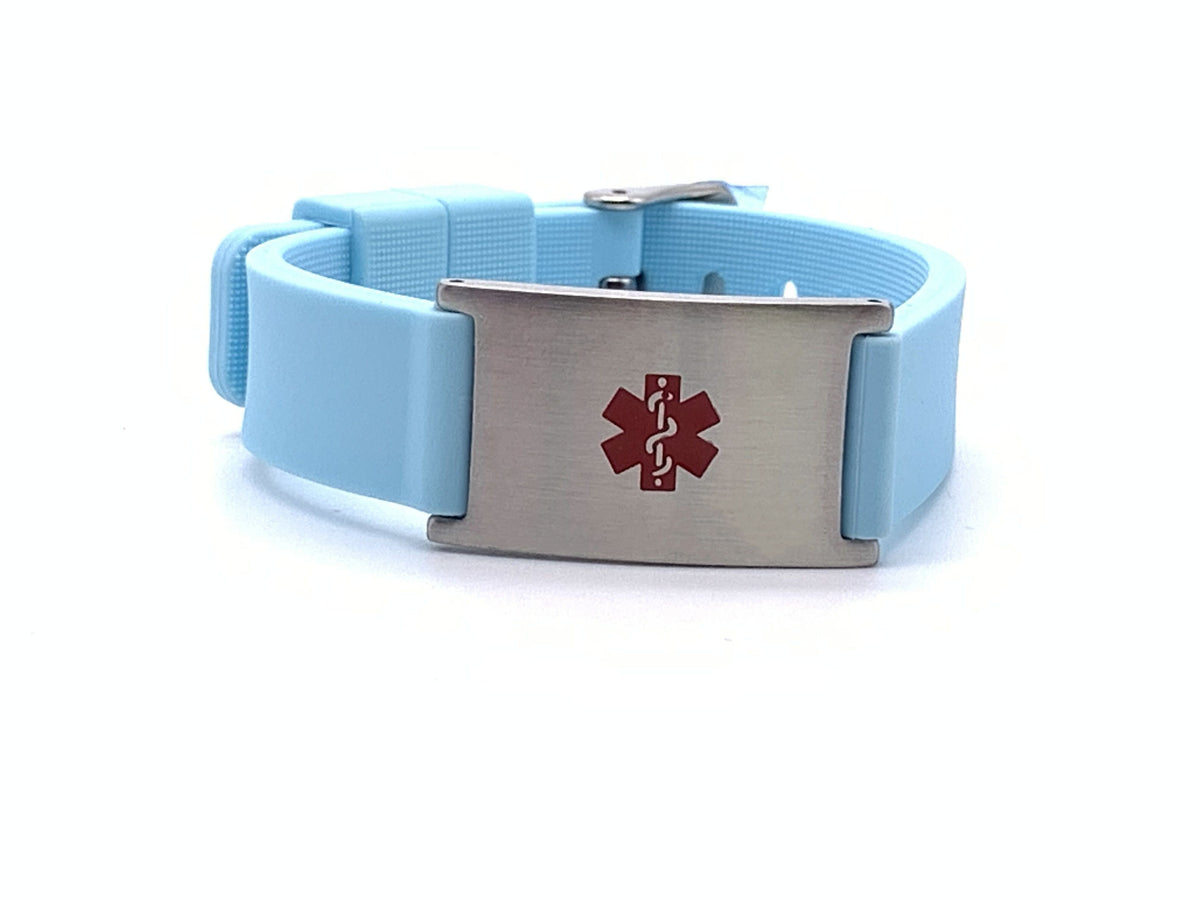 Whiti Medical ID - Silicone AQUA — My Identity - Medical ID Jewellery